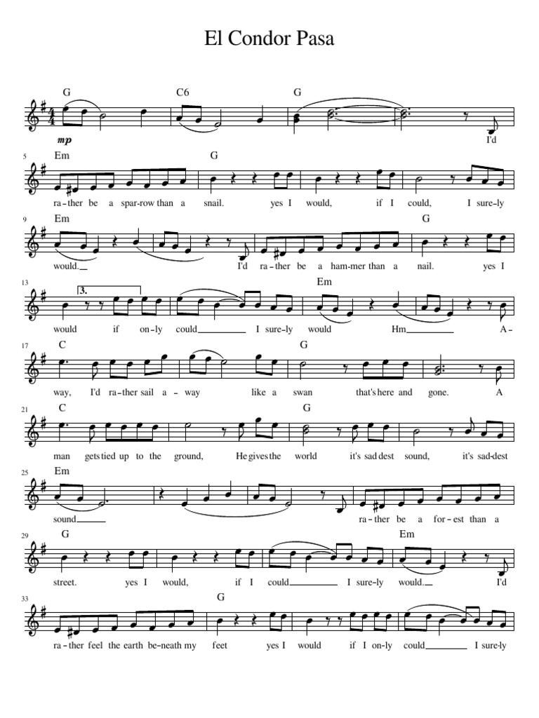 El Condor Pasa PDF | PDF