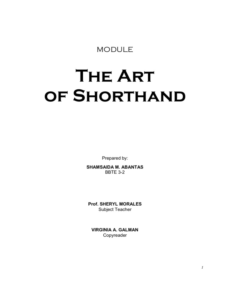Steno Lesson 1 | PDF | Shorthand | Writers