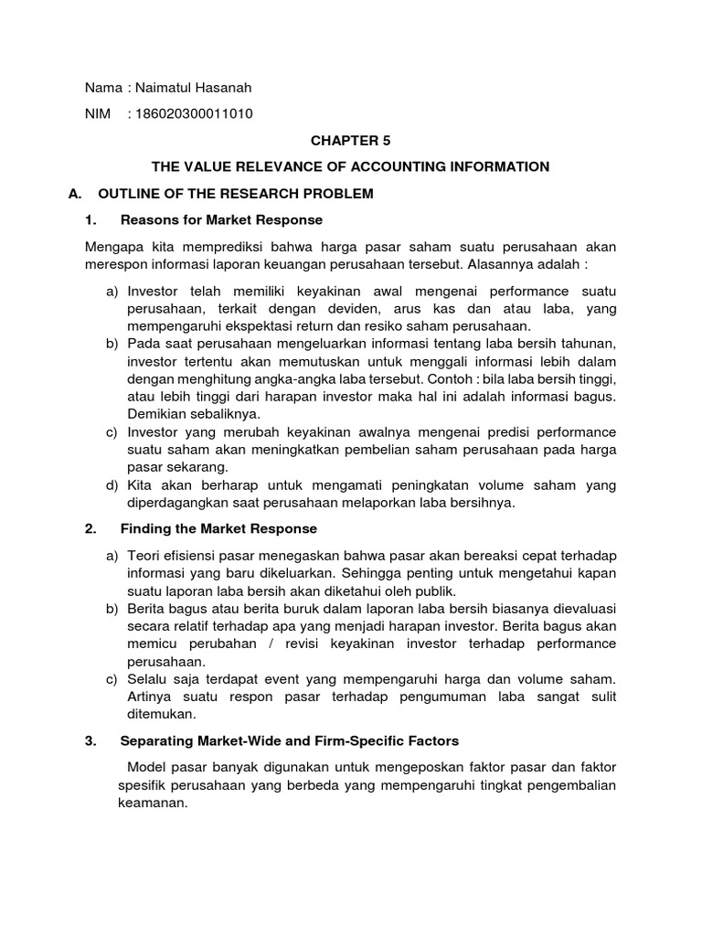 Relevansi Informasi Akuntansi | PDF | Bisnis | Hukum