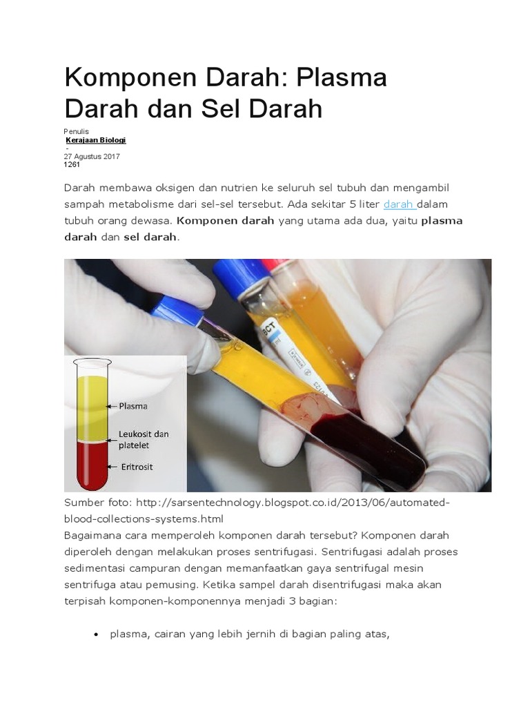 Komponen Darah | PDF