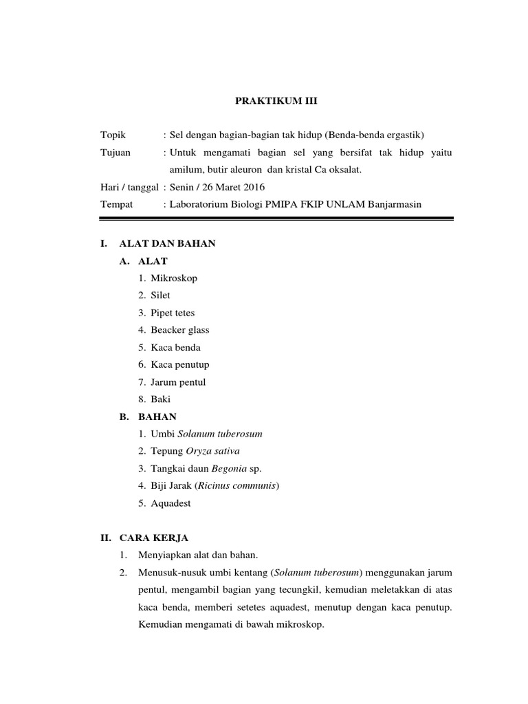 Praktikum III | PDF | Sains & Matematika