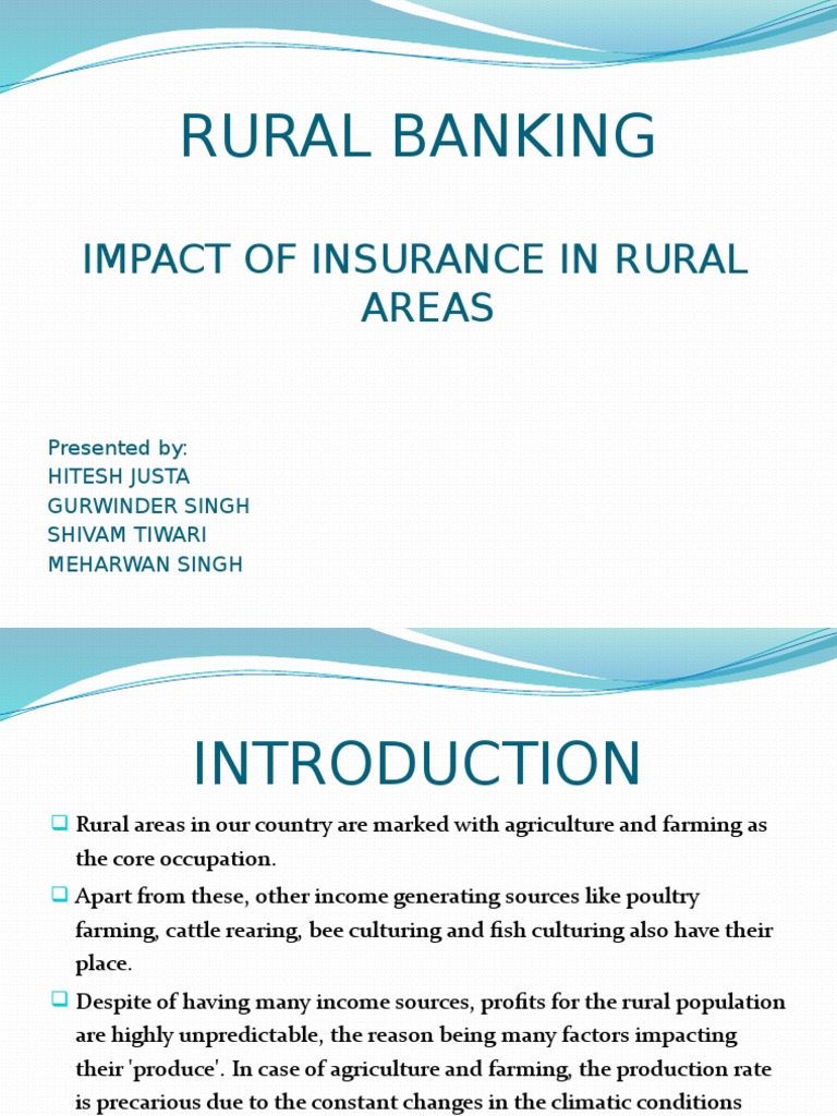Rural Banking Presentation | PDF | Insurance | Sampling (Statistics)