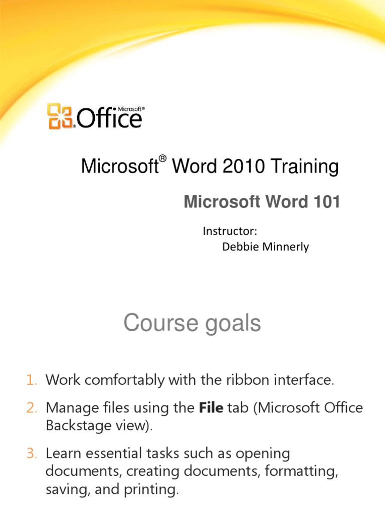 Word 101 | PDF | Microsoft Word | Microsoft Office 2010
