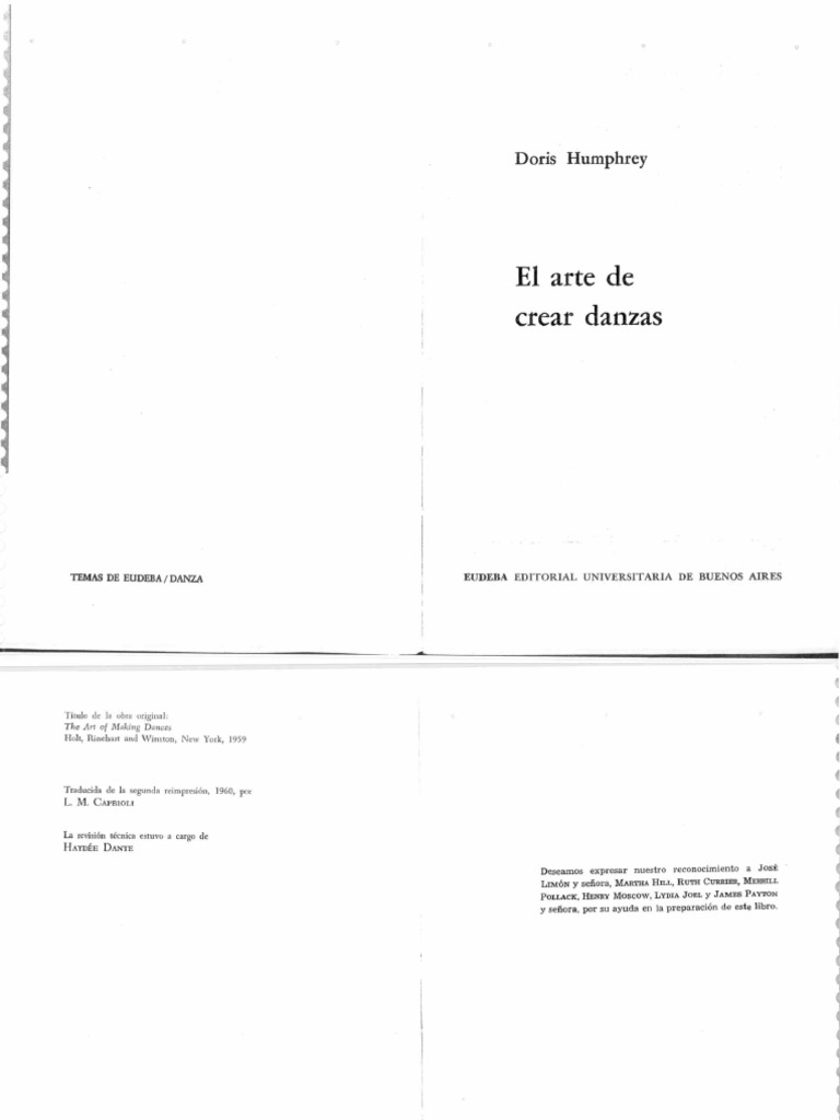 Humphrey Doris. El Arte de Crear Danzas | PDF Humphrey Doris. El Arte de Crear Danzas | PDF