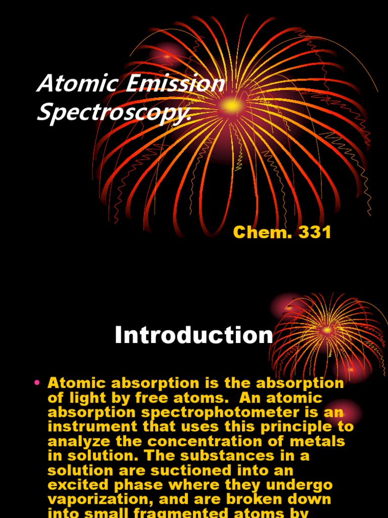 Atomic Emission Spectros Pdf Emission Spectrum Atomic Absorption