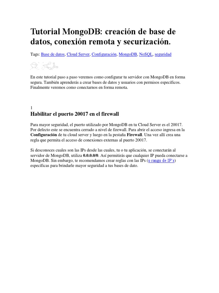 Mongodb Architecture Guide July 2018 | PDF | Cortafuegos (informática ...