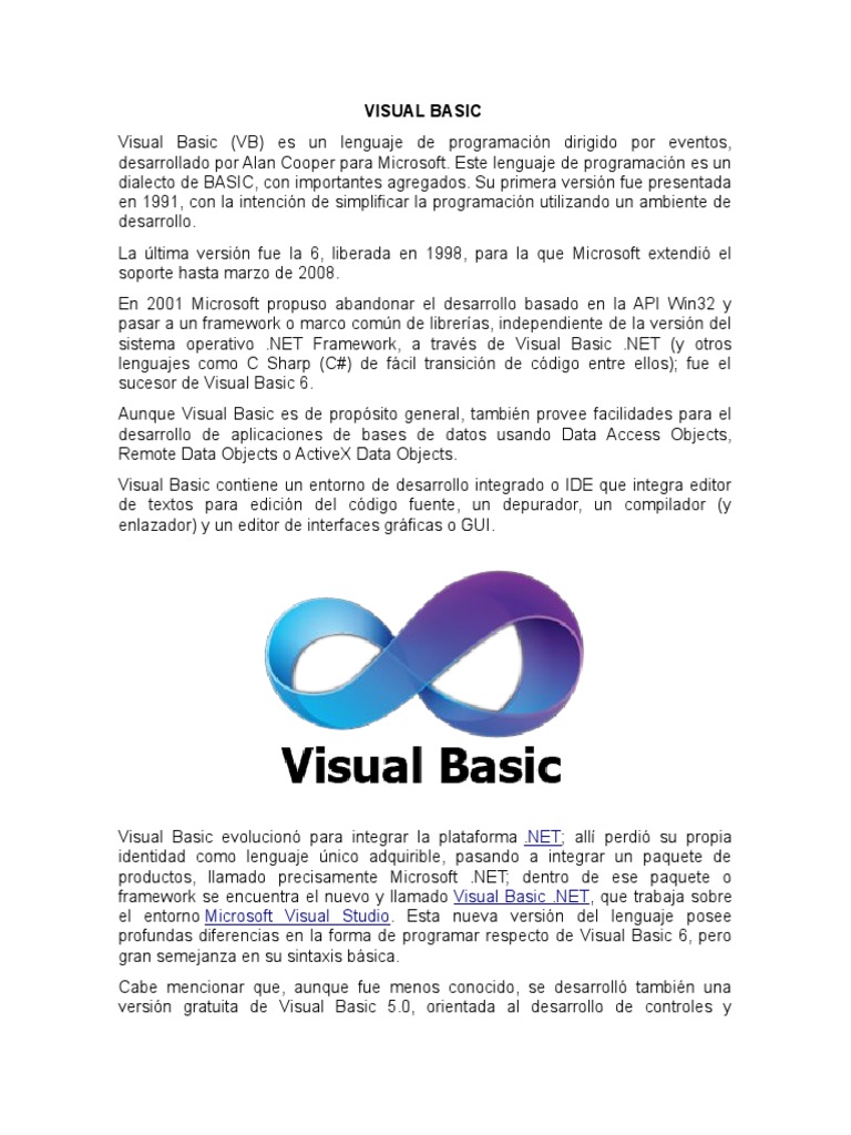 Visual Basic | PDF | Básico | Introducciones relacionadas con la computadora