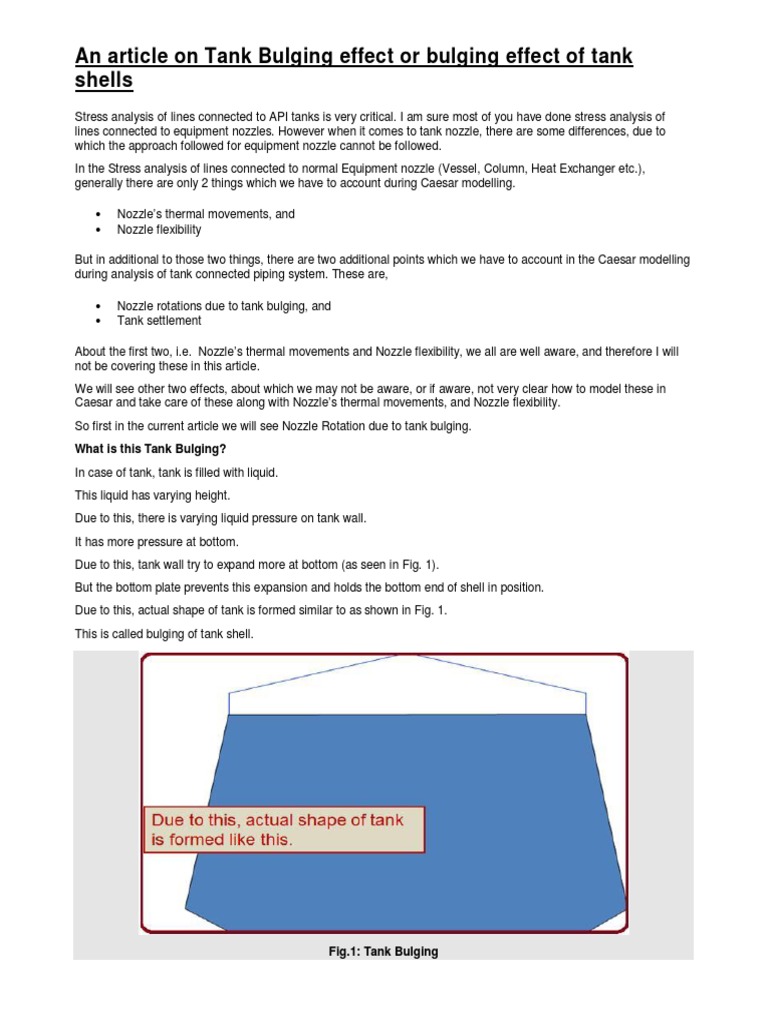 An Article On Tank Bulging Effect or Bulging Effect of Tank Shells ...