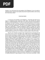 Position Paper Example | PDF | Social Institutions | Social Science