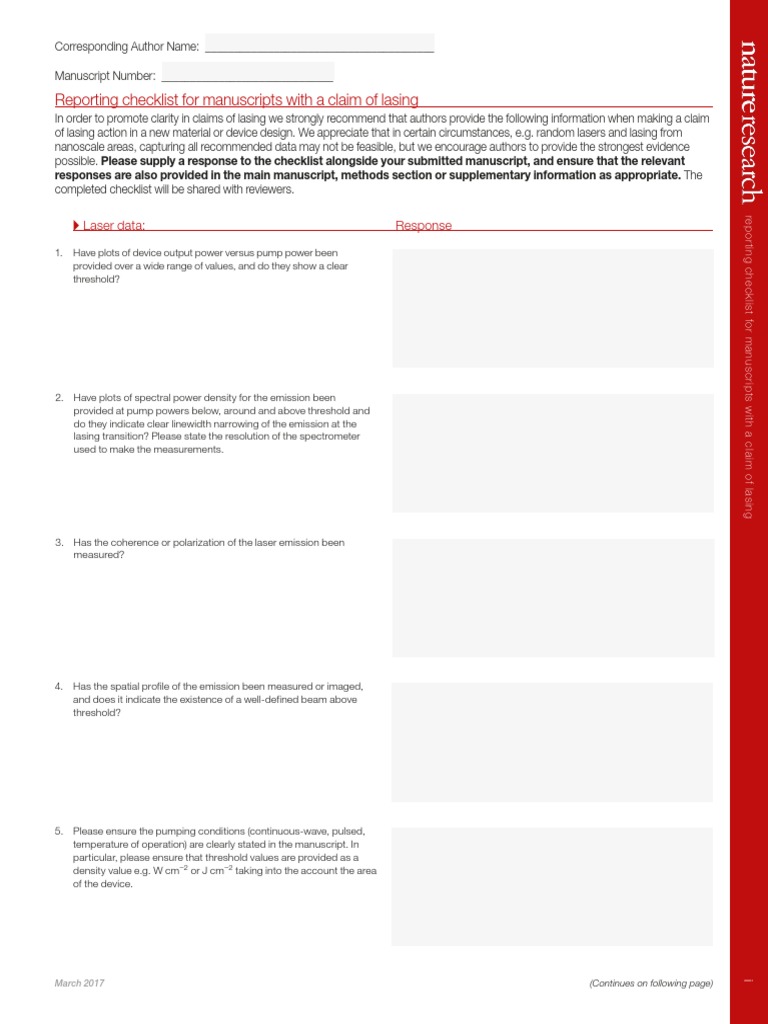 Laser Checklist | PDF | Laser | Optics