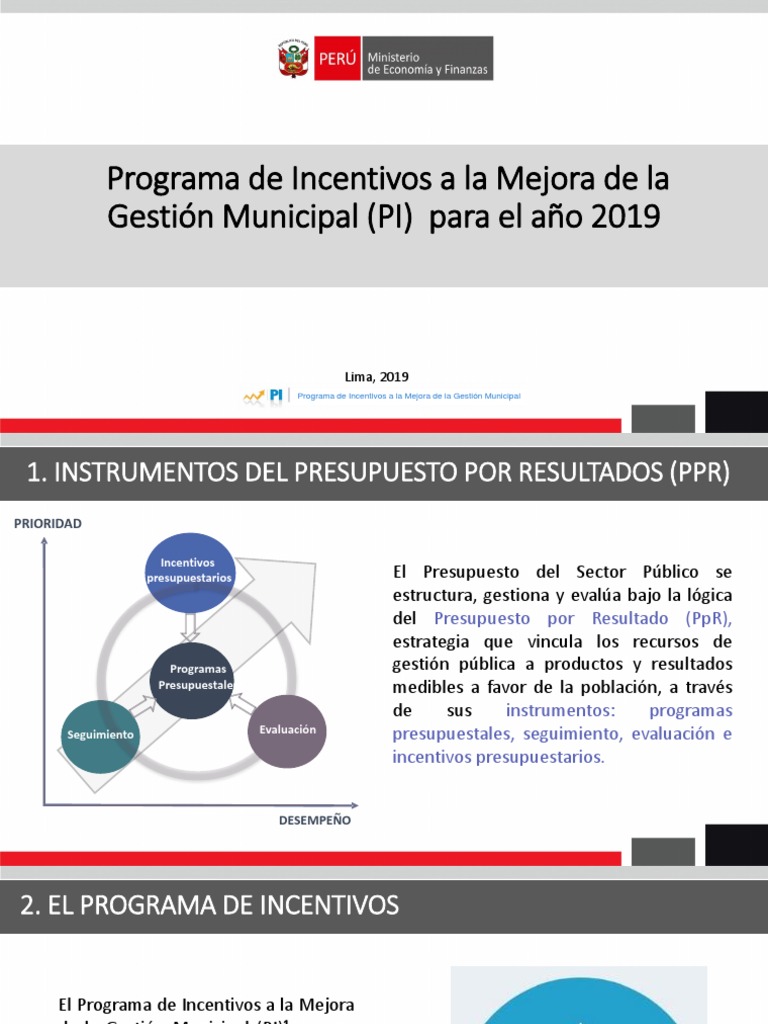 Presentacion Plan de Incentivos | PDF | Presupuesto | Gobierno