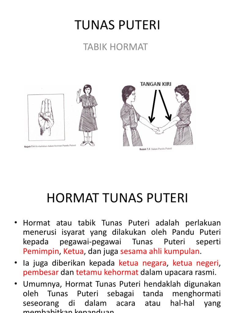 Berjabat Tangan Pandu Puteri