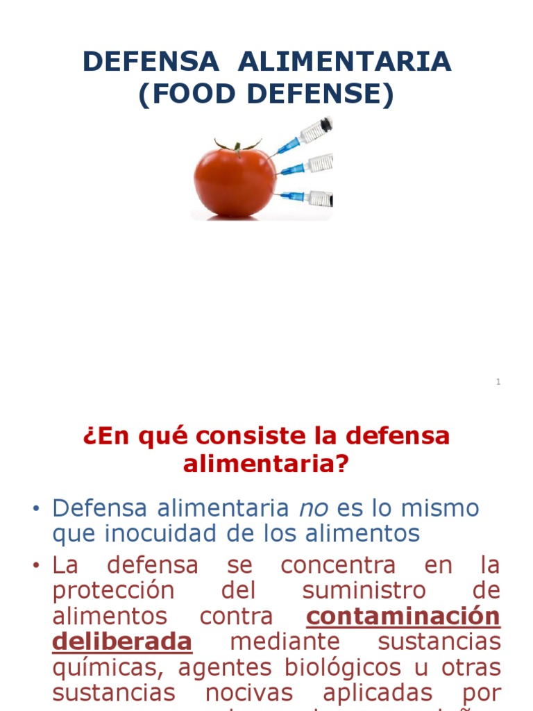 Defensa Alimentaria | PDF | Análisis de Riesgo y Puntos Críticos de ...