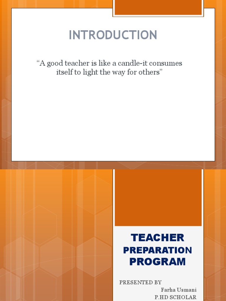 Teacher Preparation Program | PDF | Teachers | Competence (Human Resources)