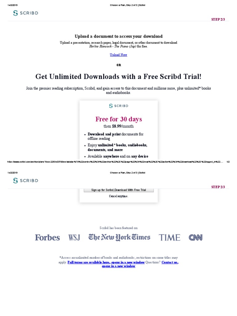 Get Unlimited Downloads With A Free Scribd Trial! | PDF | Scribd | Media Technology