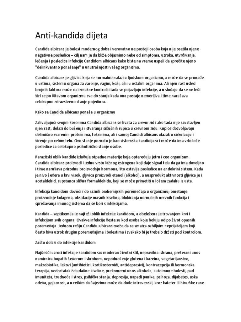 Kandida Dijeta | PDF
