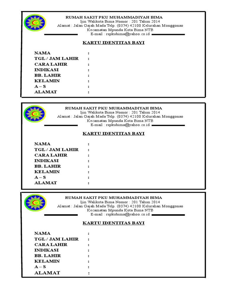 Kartu Identitas Bayi | PDF