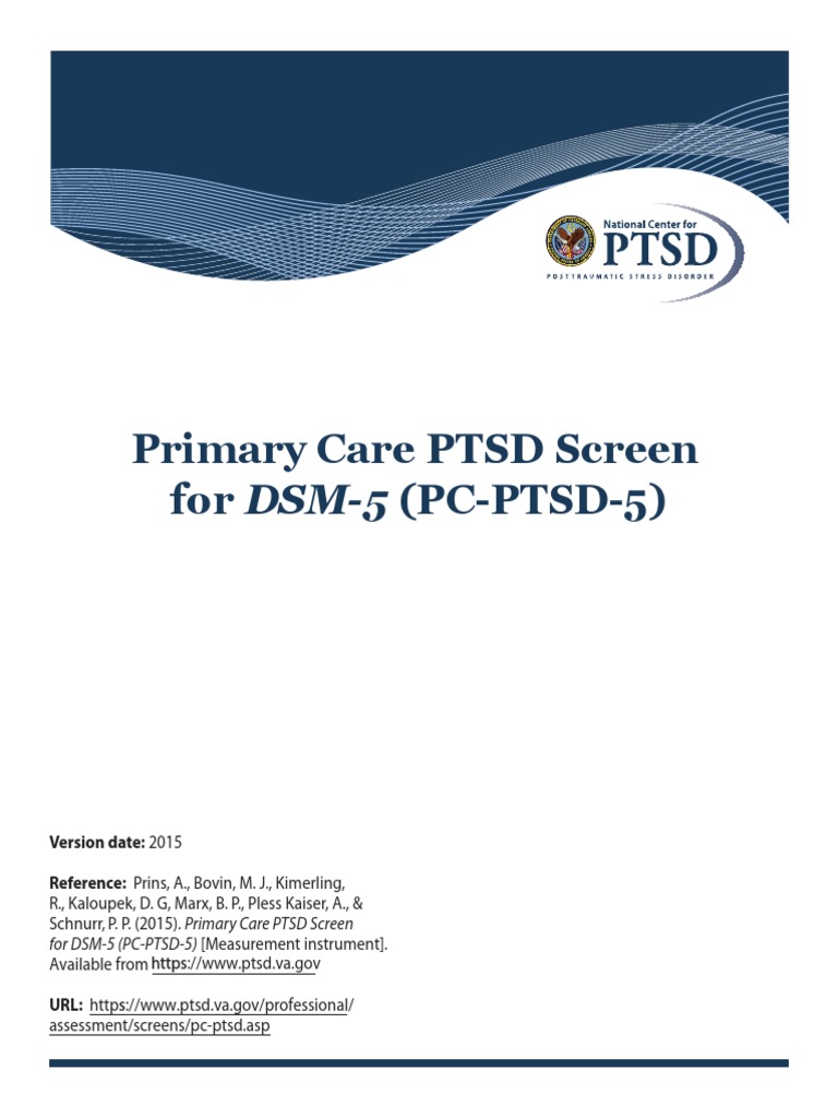 PC-PTSD-5 Screening Tool Overview | PDF | Posttraumatic Stress Disorder ...