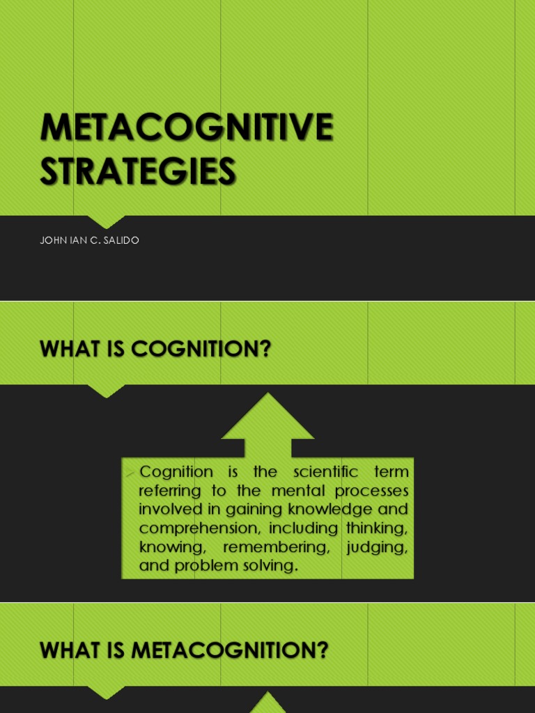 Metacognitive Strategies | PDF | Metacognition | Reading Comprehension