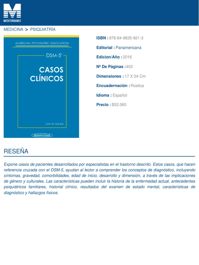 DSM 5 Casos Clinicos | PDF