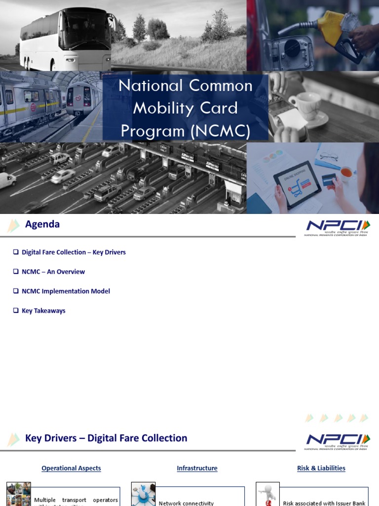 National Common Mobility Card Program (NCMC): An Overview of India's ...