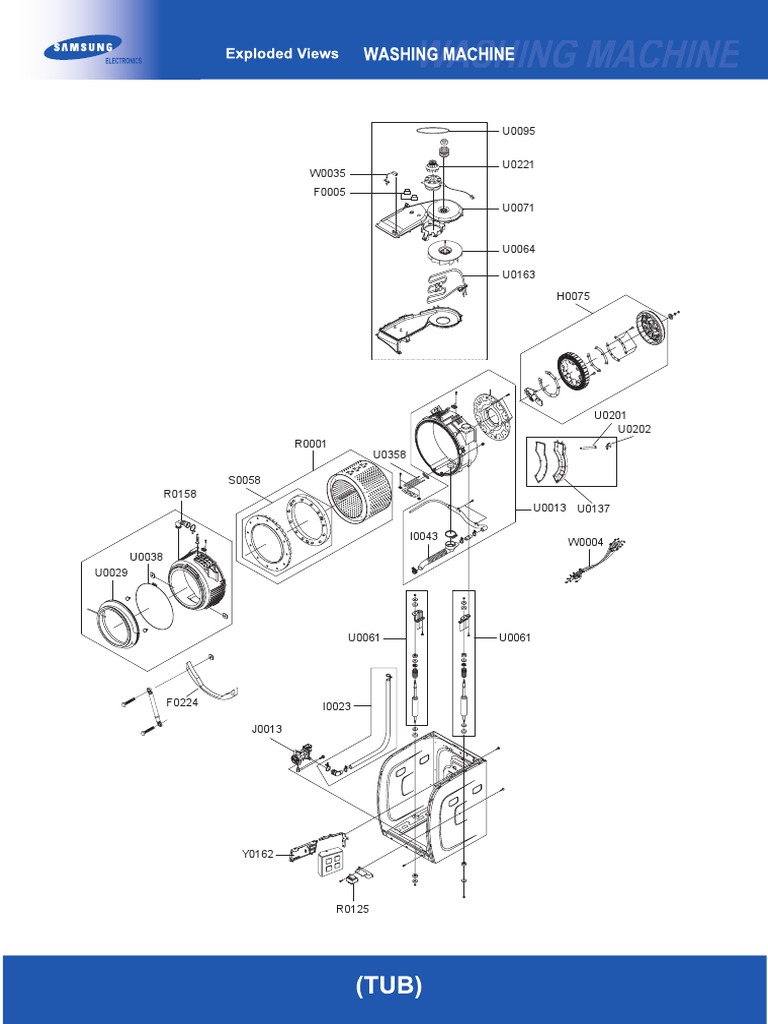 Vista Explodida Lavadora Samsung Wm1255agsyle | PDF | Computadores ...