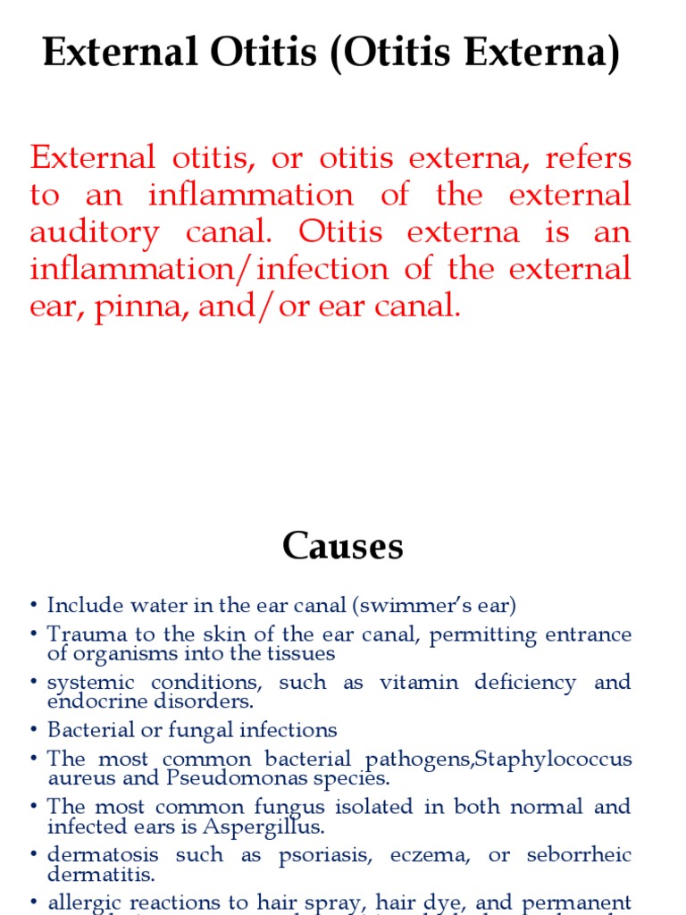 External Otitis (Otitis Externa) | PDF | Ear | Otology