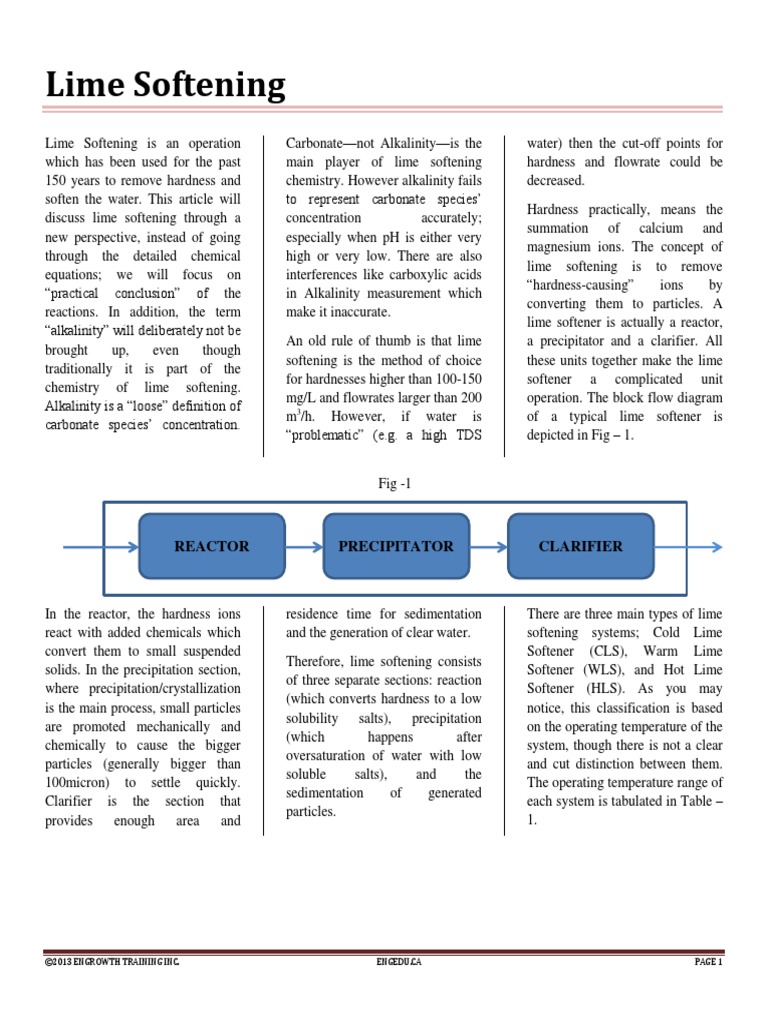 Lime Softening | PDF | Chemical Equilibrium | Sodium Carbonate
