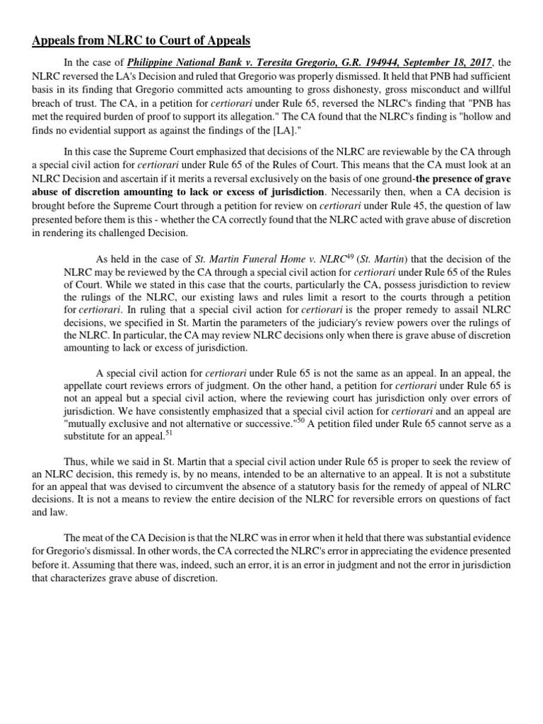 The Proper Scope of Review for Appeals from the National Labor ...