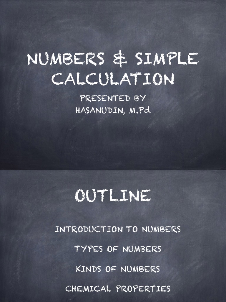 1st Topic (Numbers and Simple Calculation) | PDF