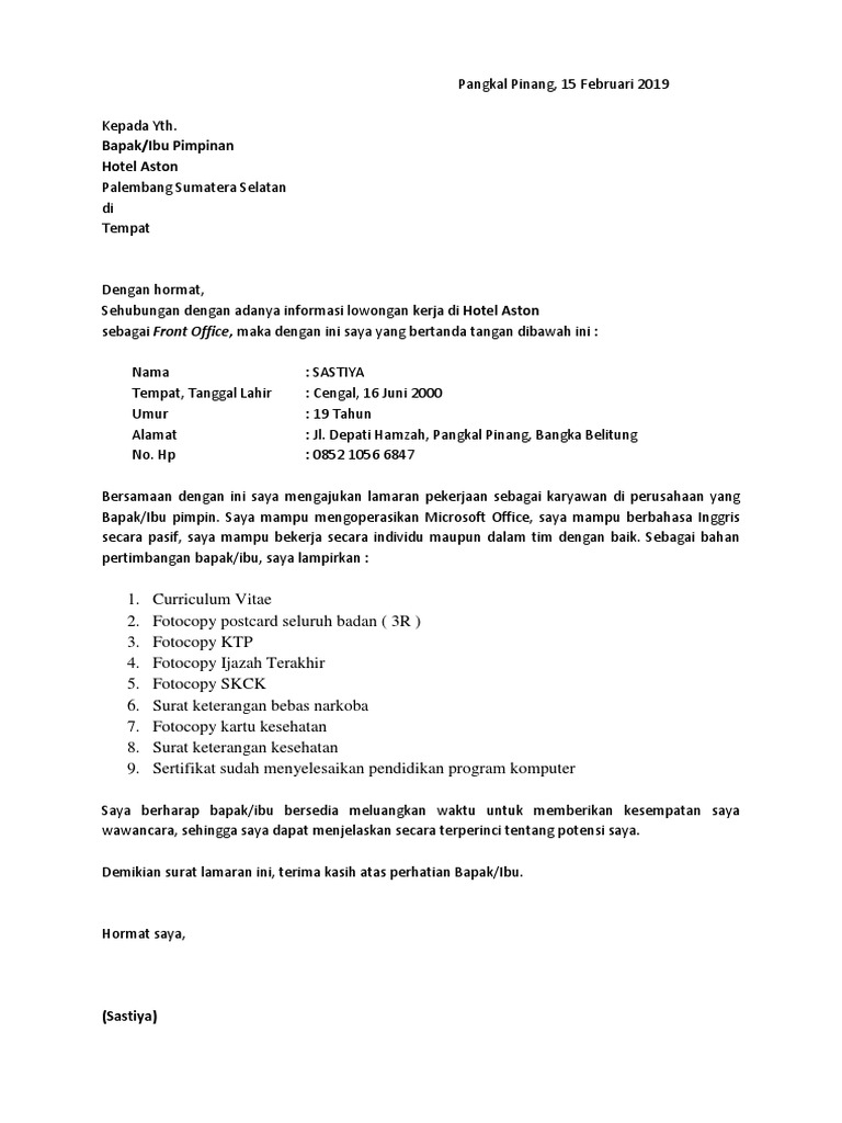 CV Dan Lamaran | PDF