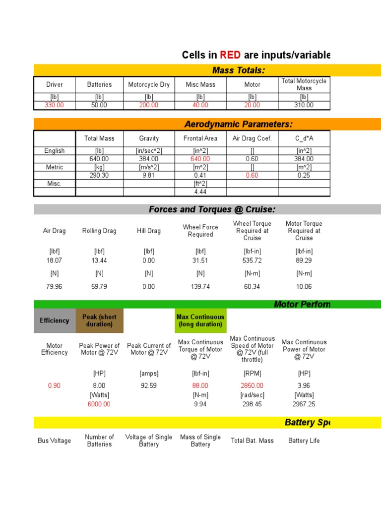 Electric Vehicle Performance Calculations | PDF | Electric Motor ...