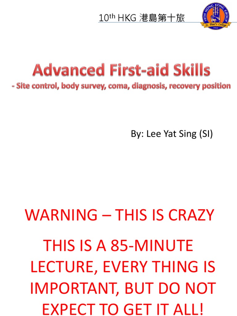 Advanced First-Aid Skills | PDF | First Aid | Coma