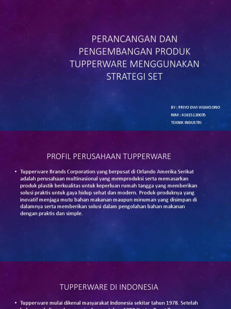 Perancangan Dan Pengembangan Produk Tupperware | PDF