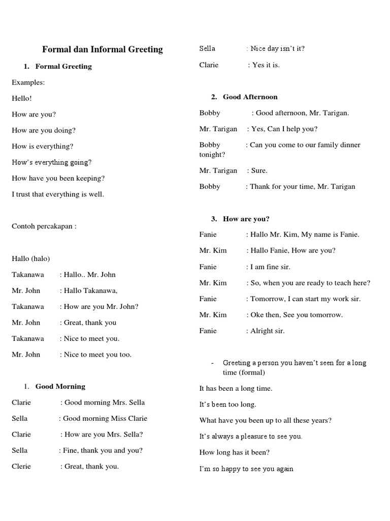 Formal Dan Informal | PDF