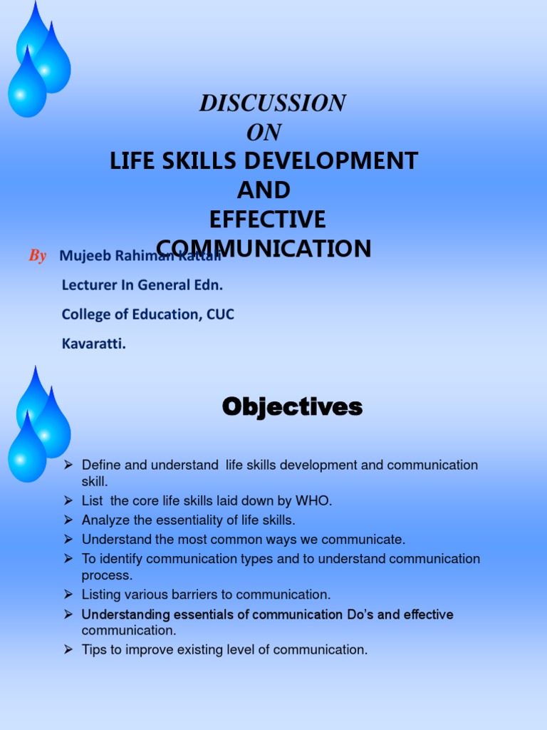 Life Skills and Effective Communication | PDF | Coping (Psychology ...