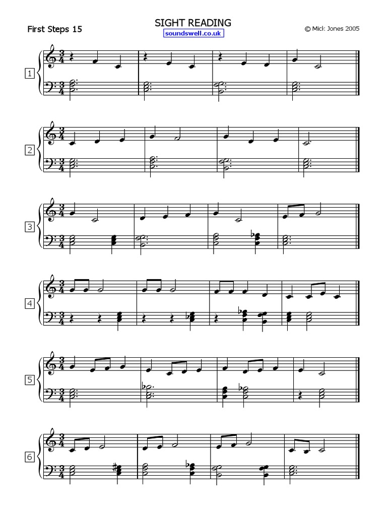 Sight Reading: First Steps 15 | PDF