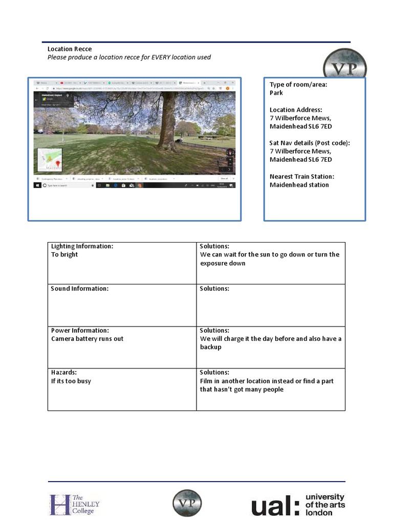 Location Recce 2 | PDF