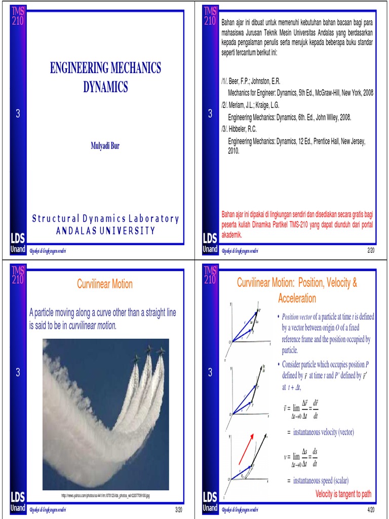 Engineering Dynamics: A Textbook on Particle Kinematics and Curvilinear Motion Dynamics for ...