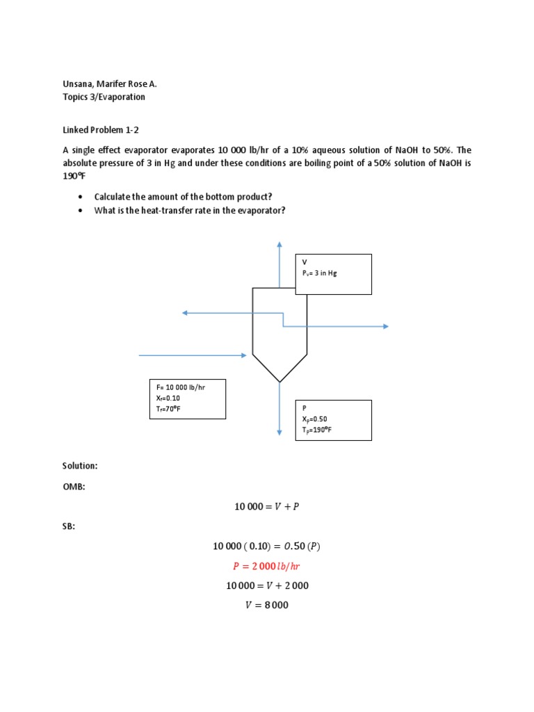 Evaporation Sample Solved Problems | Download Free PDF | Gases | Phases ...