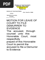 Sample MOTION FOR REDUCTION OF BAIL | PDF | Bail | Prosecutor