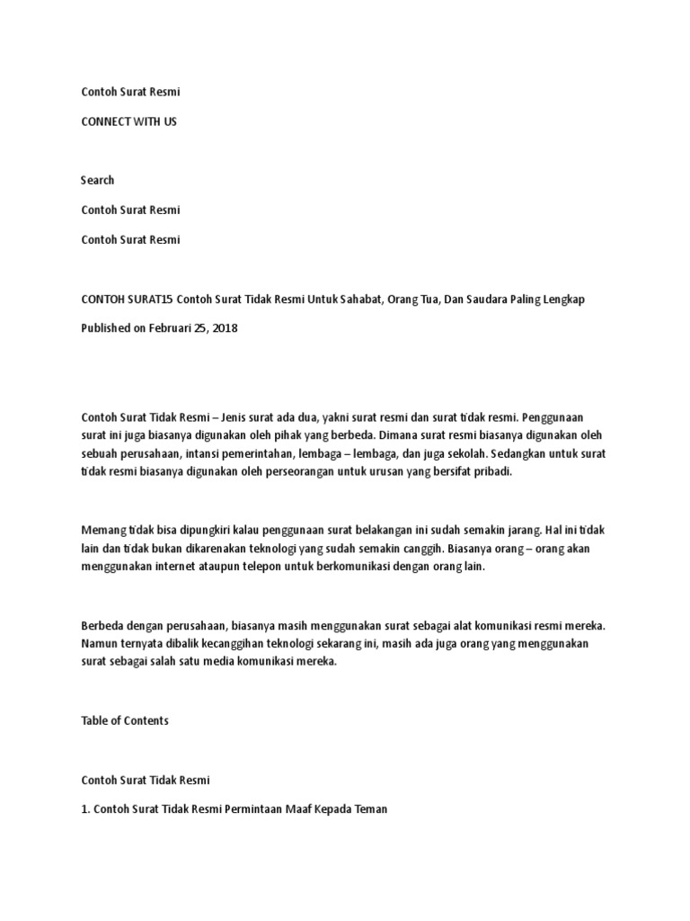 Contoh Surat Re | PDF