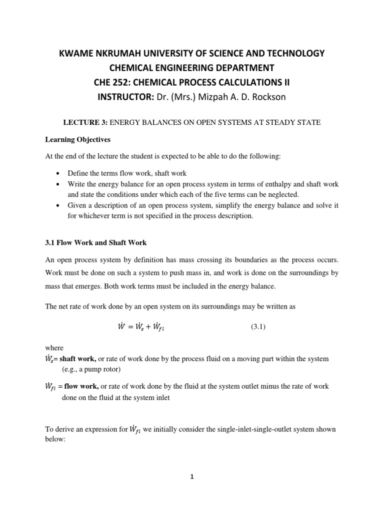 CPC2 Lecture 3 | PDF | Enthalpy | Fluid Dynamics