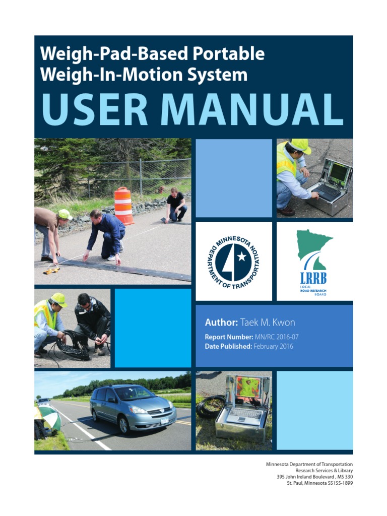 User Manual: Weigh-Pad-Based Portable Weigh-In-Motion System | PDF ...