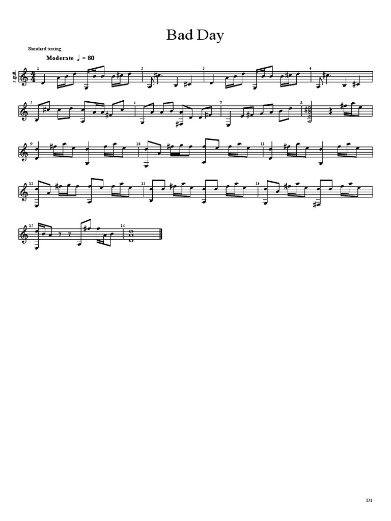 Bad Day | PDF