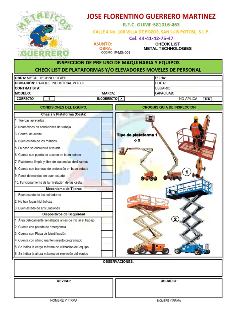 Check List de Gennie S | PDF | Informática y tecnología de la ...