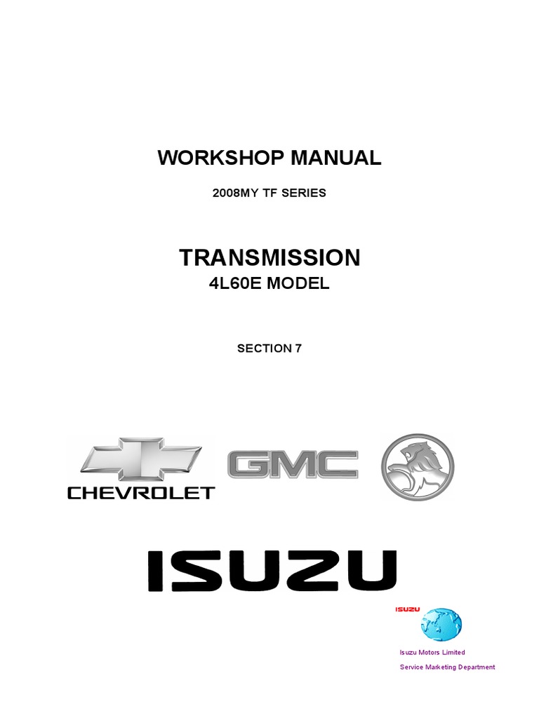 Transmission: Workshop Manual | Download Free PDF | Manual Transmission ...