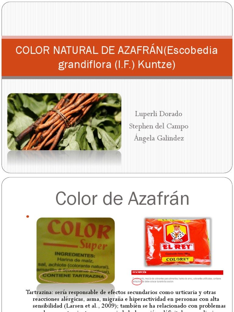 Color de Azafrán | PDF | Especialidades Medicas | Salud y bienestar