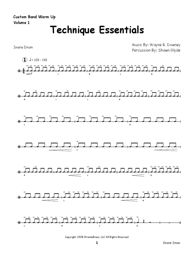 Shawn Glyde: Snare Drum Warm-Up | PDF | Classical Music Groups | Drumming