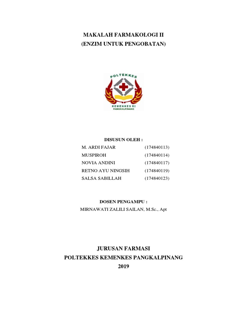 Makalah Farmakologi II Enzim | PDF